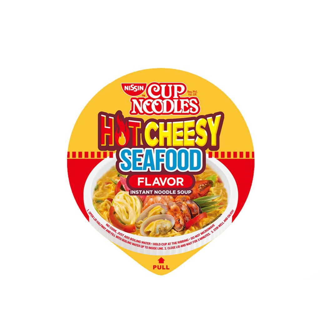 Nissin Mini Cup Noodles Hot Cheesy Seafood 50g | Shopee Philippines