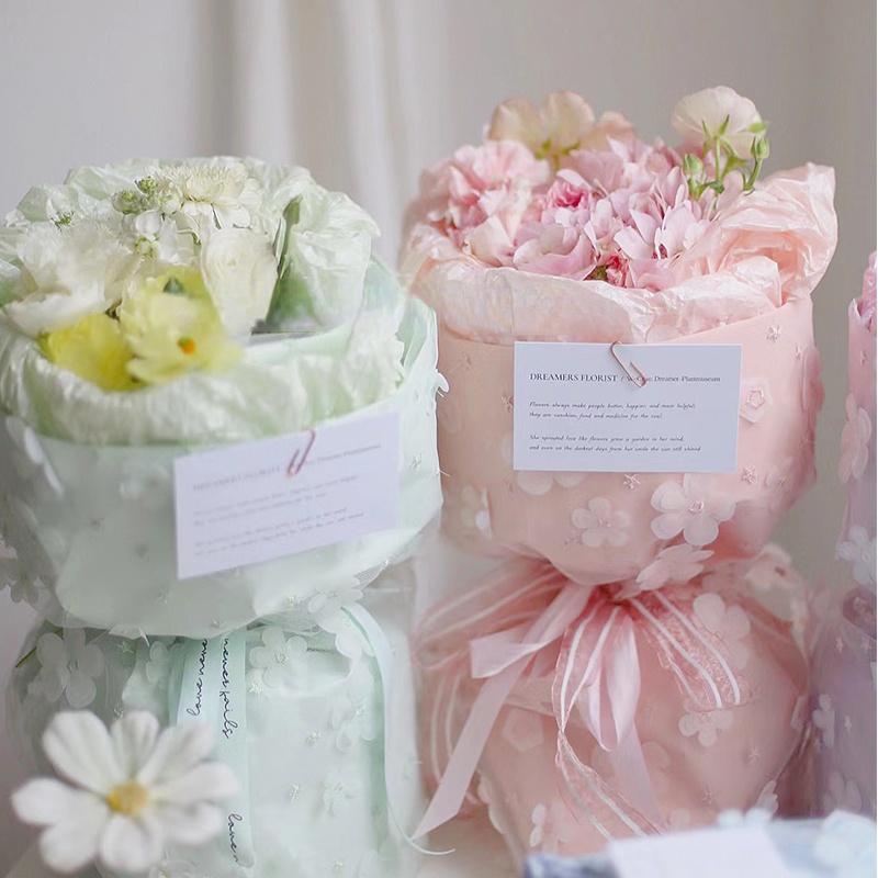 3D Floral Net Flower Wrapping Mesh Pearly Sydney Paper Wrapper for ...