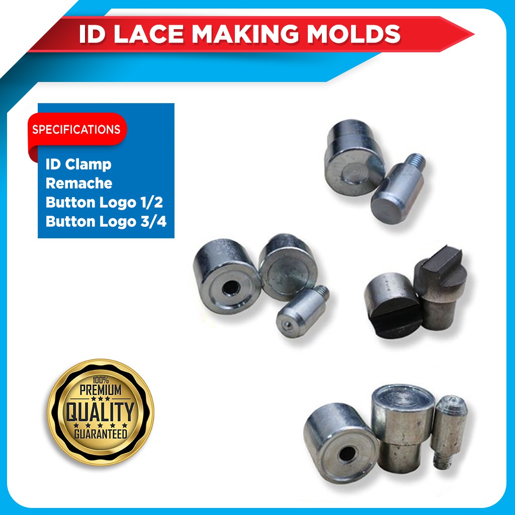 ID Lace Making Mold / Dies || Button Logo, Button Lock Remache, ID ...