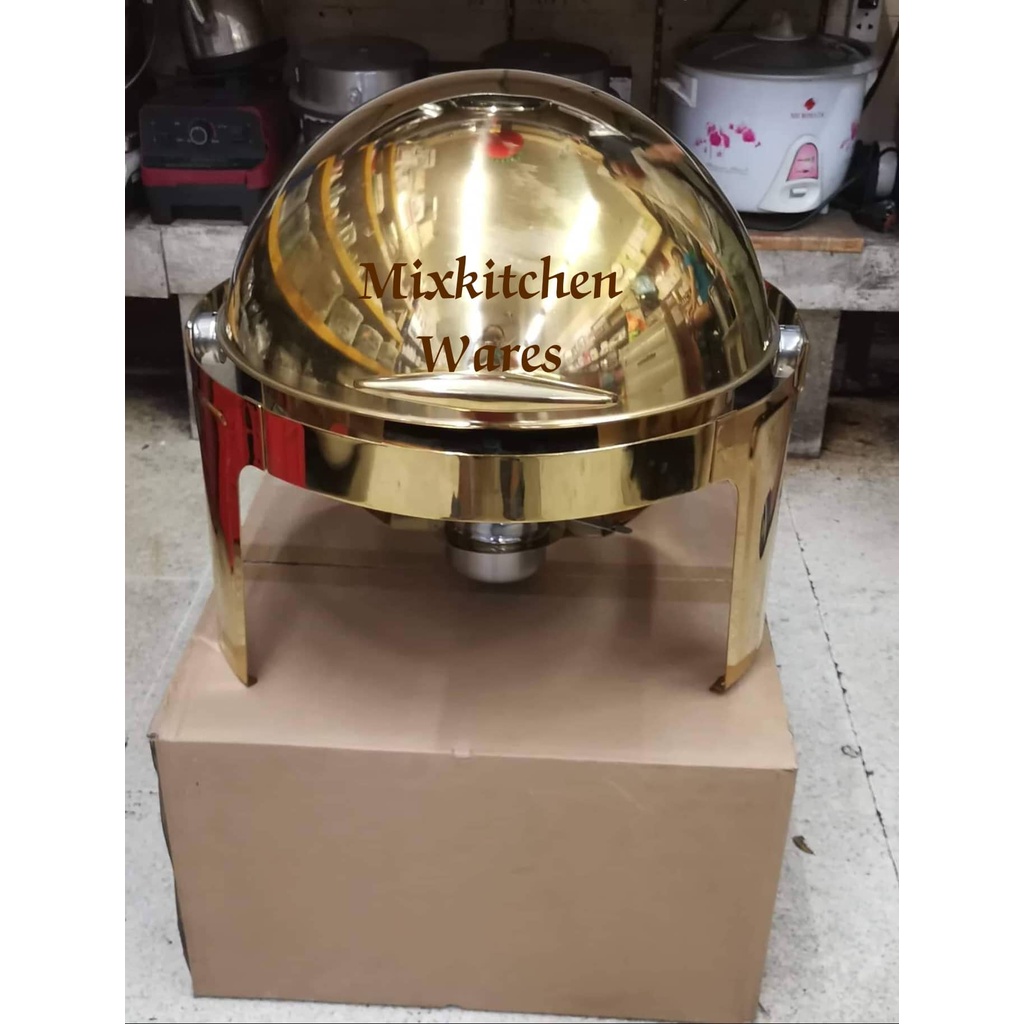 ROUND ROLLTOP CHAFING DISH GOLD | Shopee Philippines