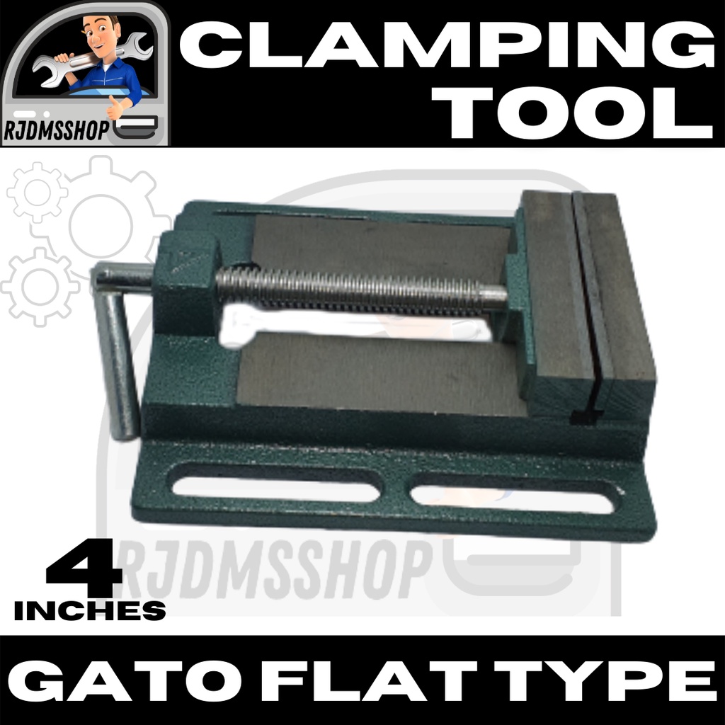 Rjdmsshop Bench Vise Flat Type 4 Inches Gato | Shopee Philippines