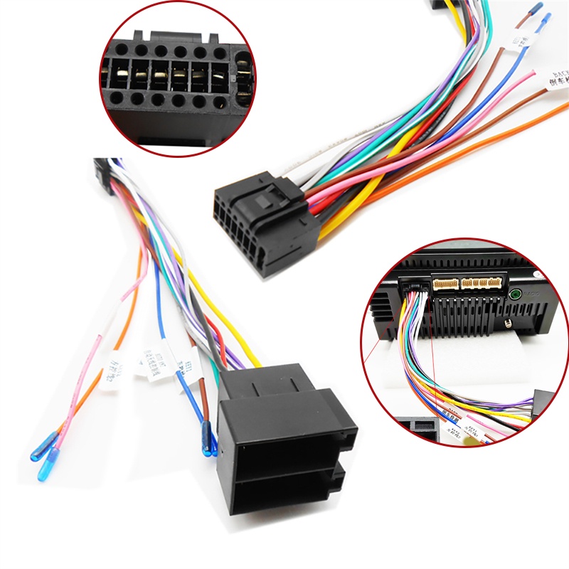 1pc 16 Pin To ISO Cable Adapter Male Plug To Female Connector Wiring ...