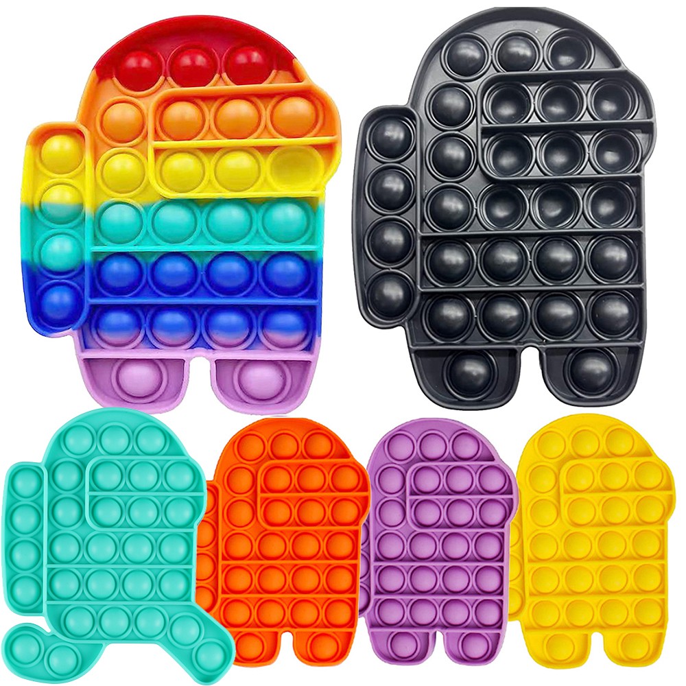 Among Us Pop It Fidget Toysfor Adult Kids Push Bubble Fidget Sensory ...
