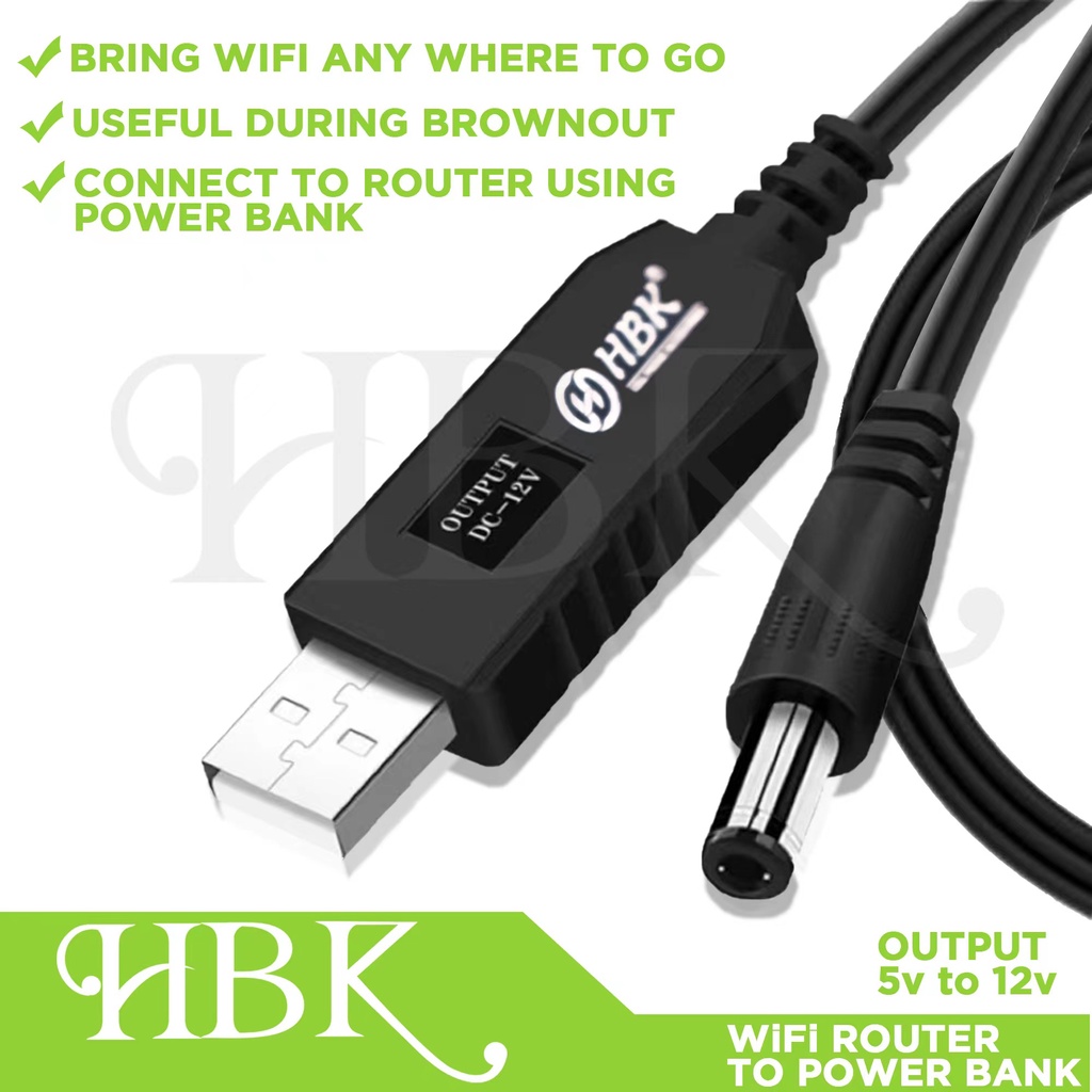 USB ROUTER PORT HBK CORD CONNECT WIFI ROUTER TO POWER BANK CORD ON HAND ...