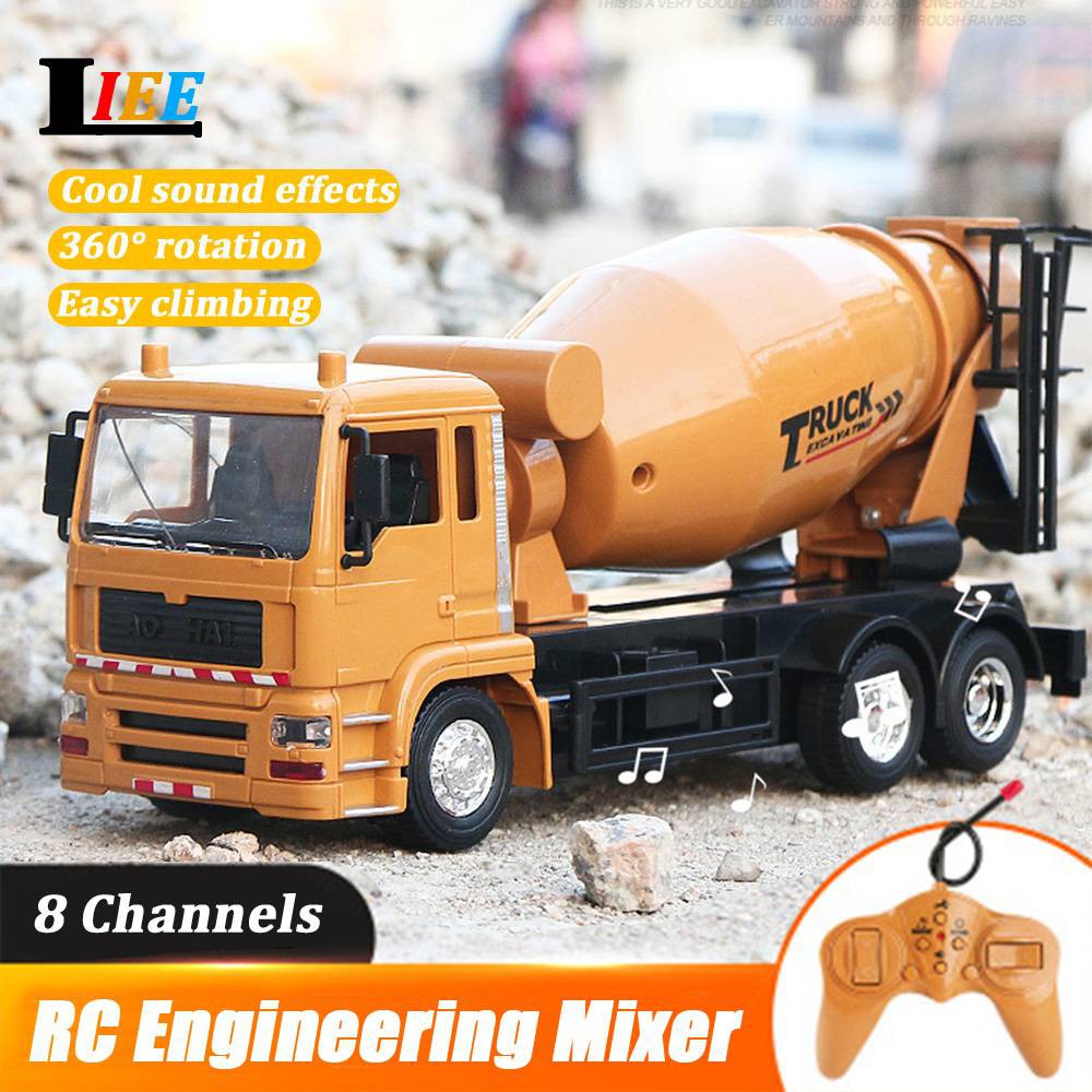 RC Mixer Truck Car Remote Control 2.4G Engineering Car Gift Toys ...