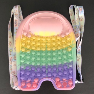 Big Pop it Backpacks 28CM Astronaut bags pop it School Bag Push bubble ...