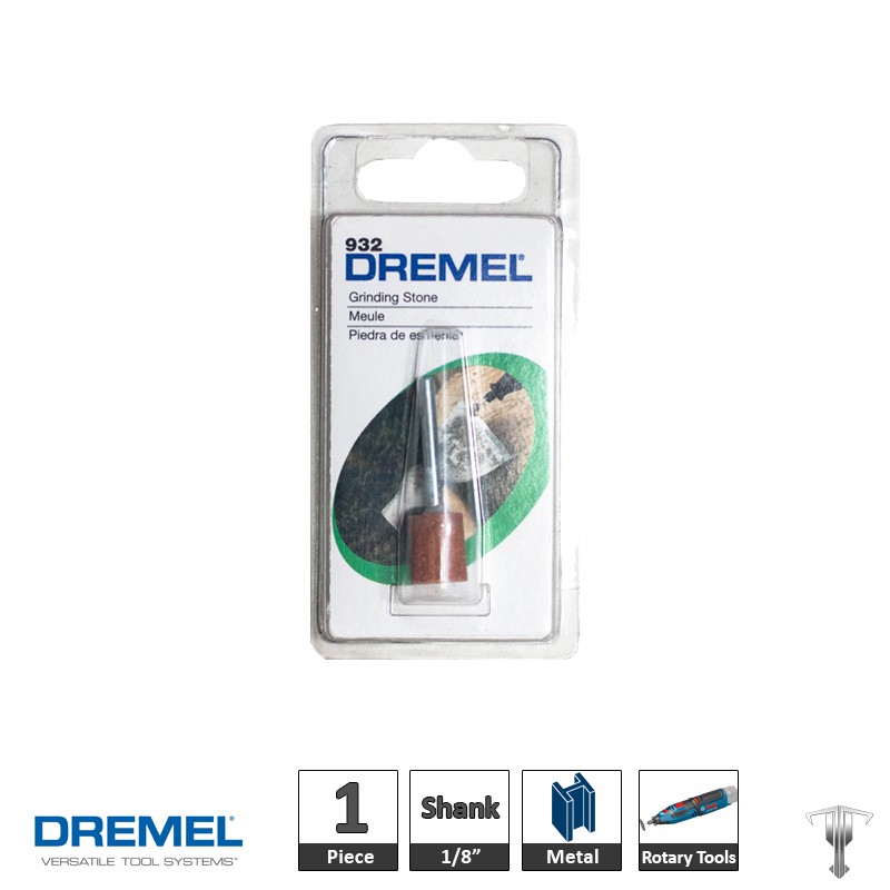 Dremel 932 Grinding Stone Mounted Point 1/8" Shank for Rotary Tools ...