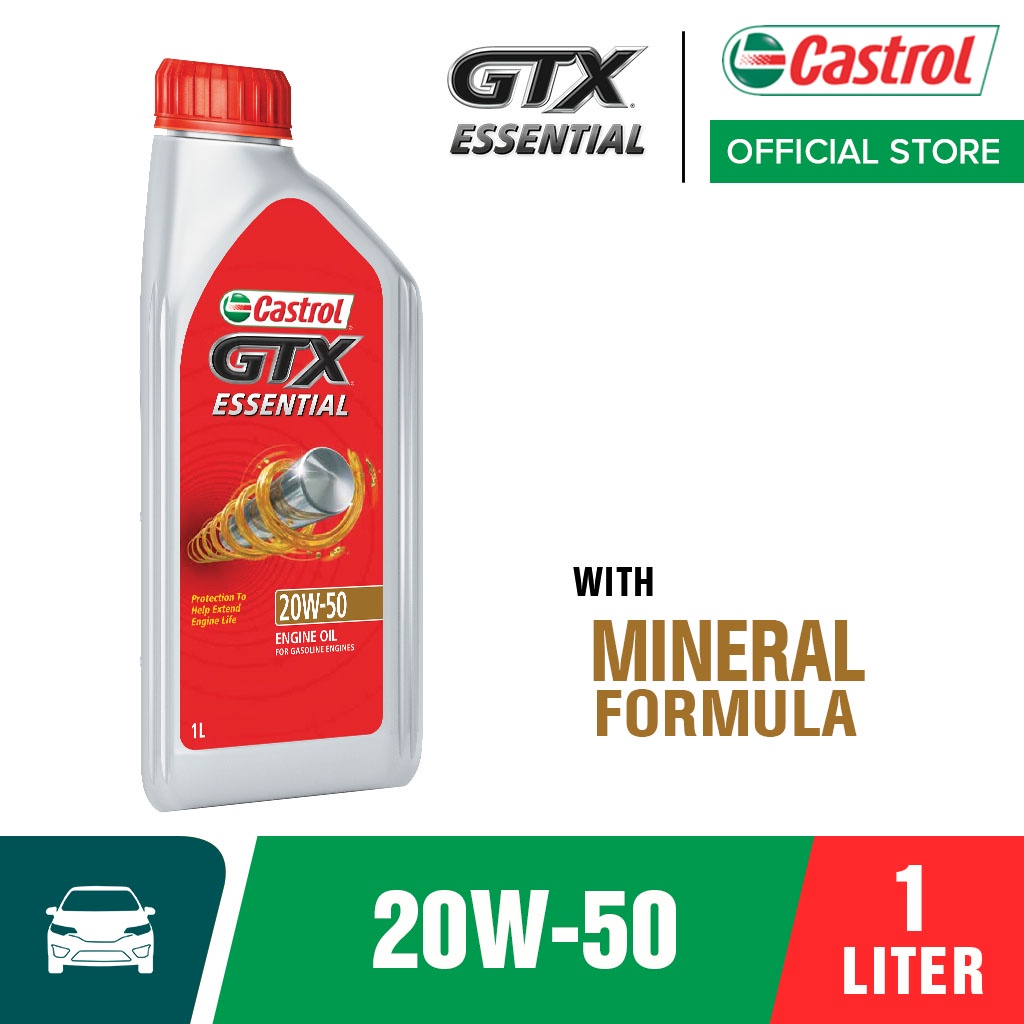 Castrol GTX Essential 20W-50 Engine Oil 1L | Shopee Philippines