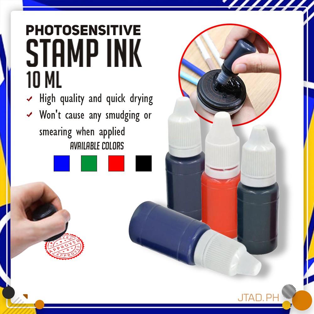 Stamp Ink 10ml for Self Inking / Stamp Pad & Transfer Paper for Flash ...