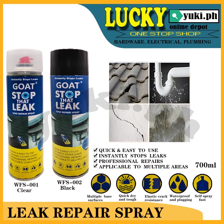WATERPROOF LEAK REPAIR SPRAY 700ML (CLEAR/BLACK) | Shopee Philippines