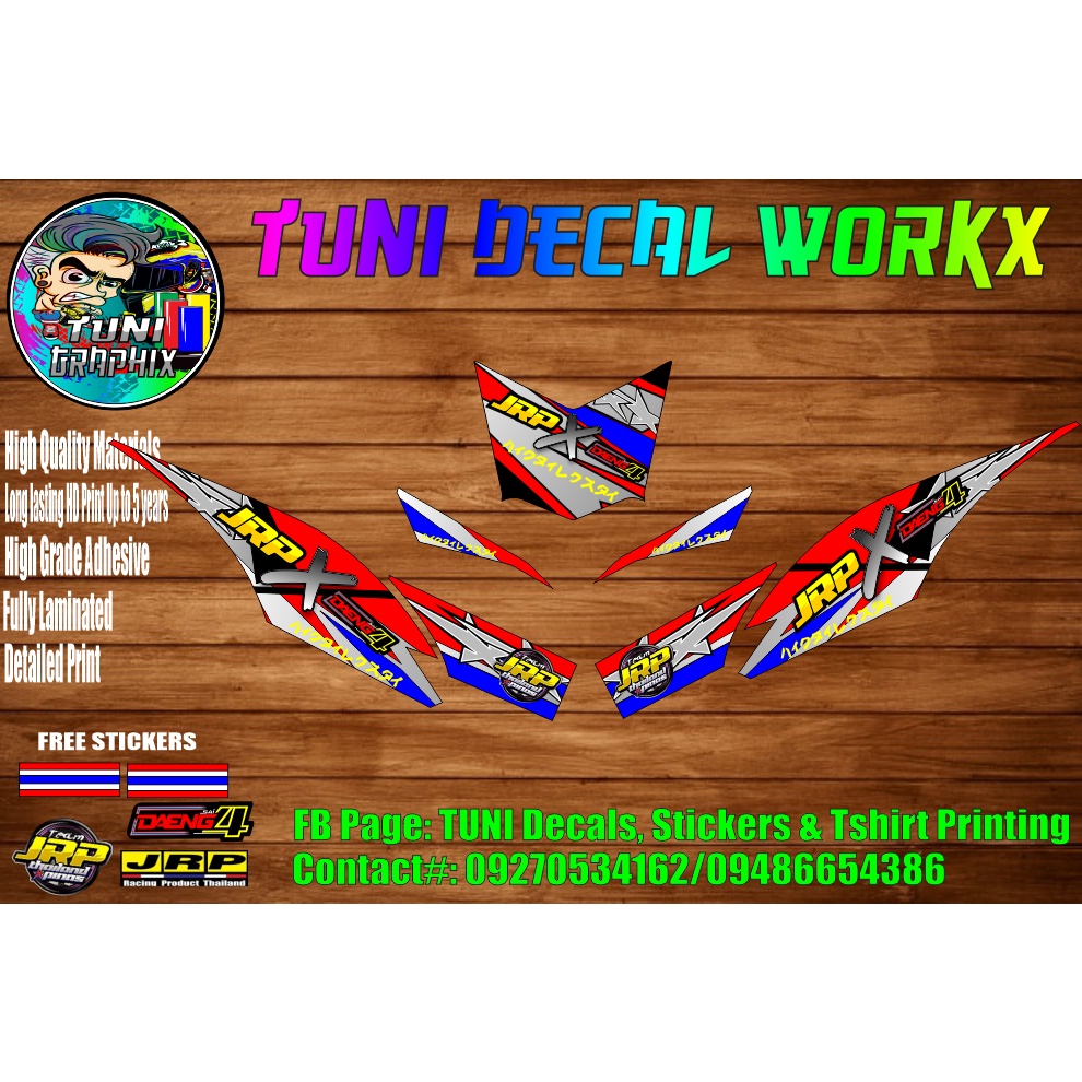 Honda XRM Trinity 125 Decal Sticker v1 ( JRP DECAL DESIGN STOCK SIZE ...