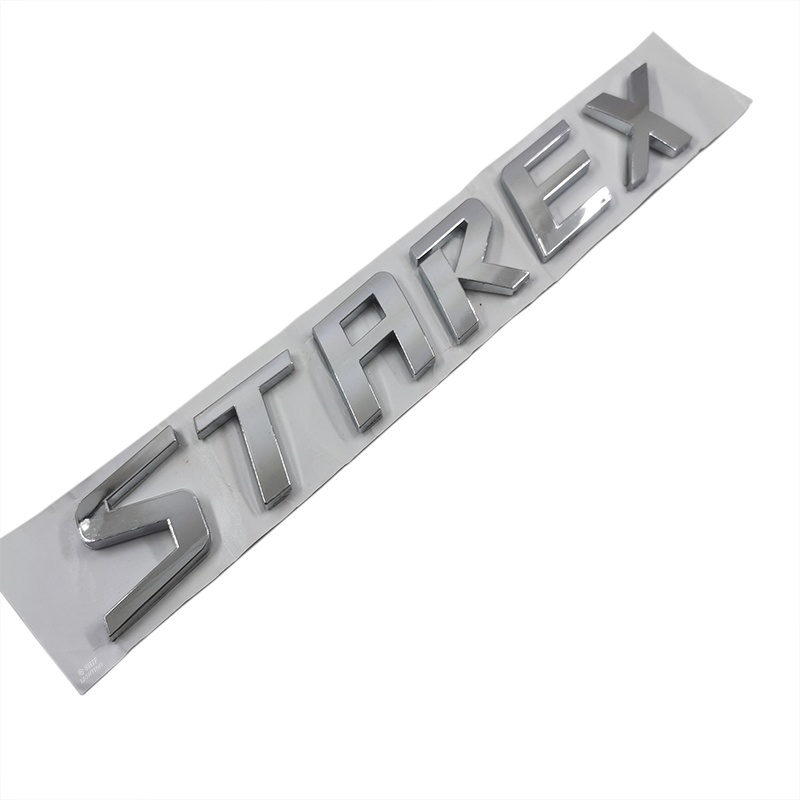 1 x ABS Chrome STAREX Logo Car Auto Rear Trunk Emblem Sticker Badge ...