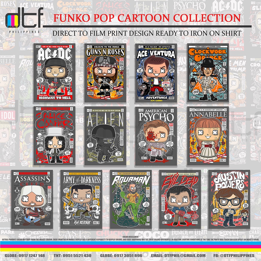 DTF Prints- Ready to Press - (A) Funko Pop Cartoon Collection ...