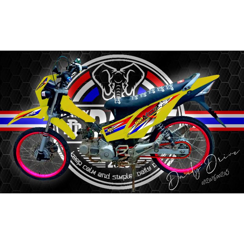 HONDA XRM 125 TRINITY STOCK SIZE DECAL (JRP X DAENGsai4) | Shopee ...
