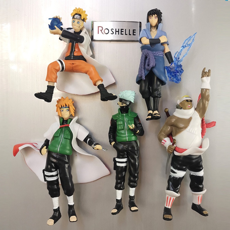 5 Pcs Naruto Sasuke Kakashi Fridge Magnet Bookcase Window Sticker ...