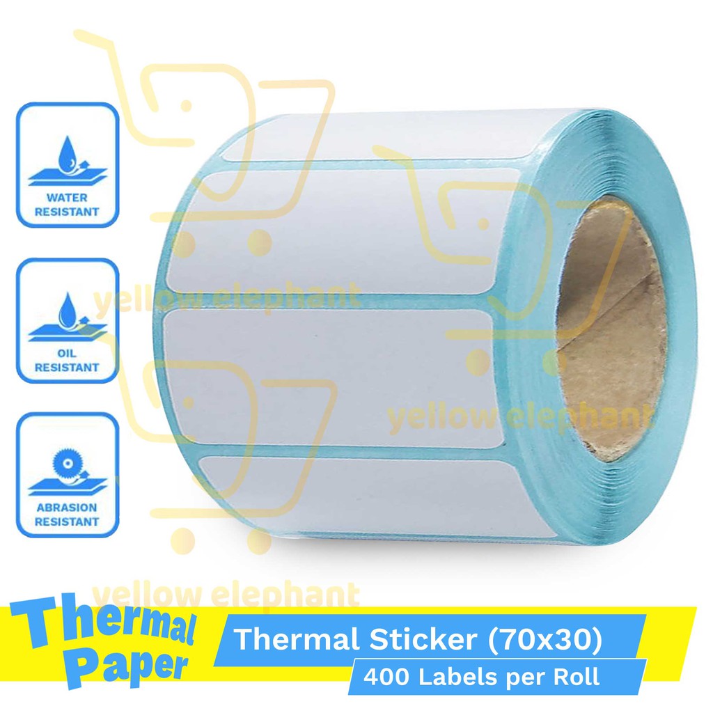 70x30 Thermal Sticker Paper Adhesive Label For Printer 400 Labels ...