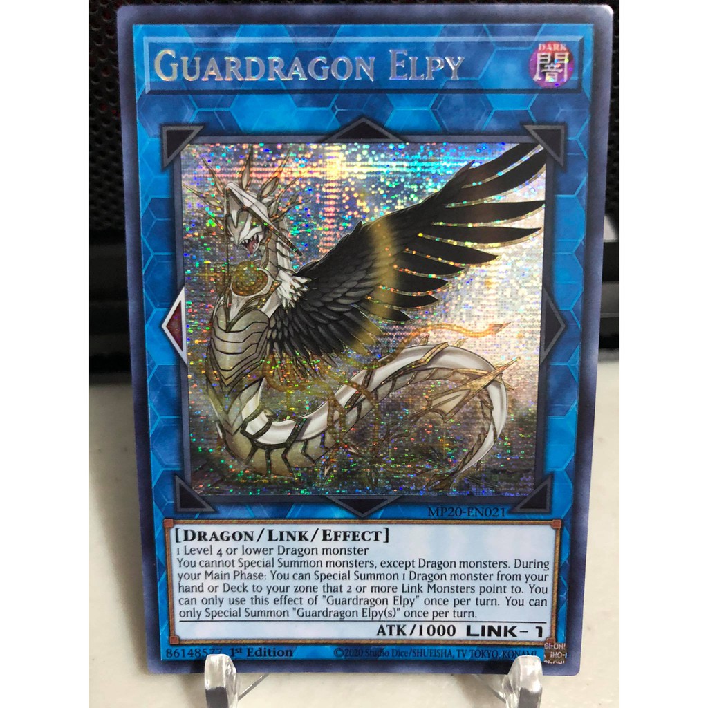 Guardragon Elpy - MP20-EN021 - Prismatic Secret Rare 1st Edition Yugioh ...