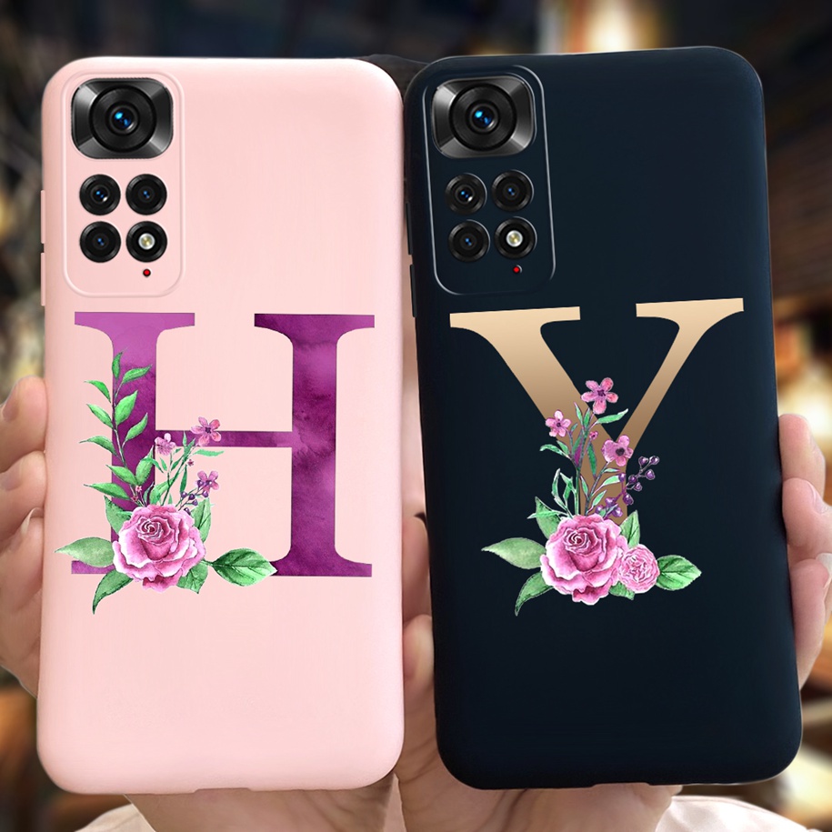 Cute Letter Casing Xiaomi Redmi Note 11 Cover Redmi Note 11S Fashion ...