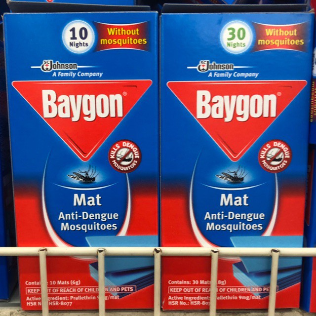 BAYGON MAT ANTI DENGUE MOSQUITO REFILL 30s | Shopee Philippines