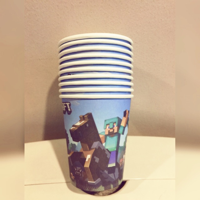Minecraft paper cups (10 pcs/pack) | Shopee Philippines
