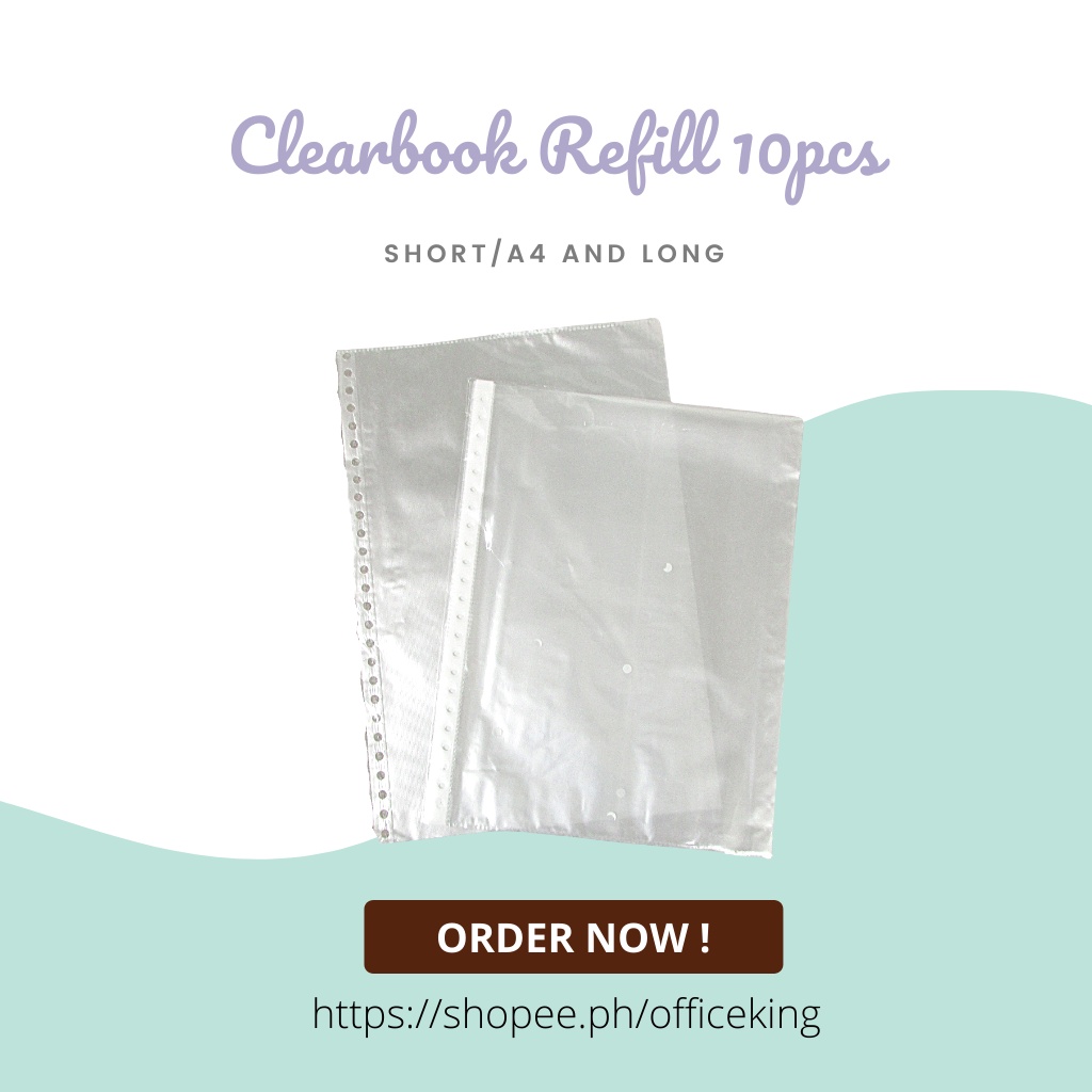 Clearbook Leaf Refill 10pcs Short and Long | Shopee Philippines