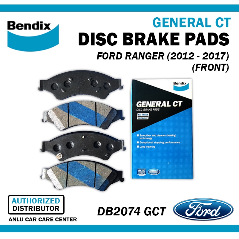 BENDIX FRONT BRAKE PADS SET for FORD RANGER (2012 - 2017) DB2074 ...