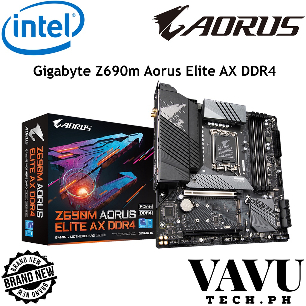 Gigabyte Z690m Aorus Elite AX LGA 1700 DDR4 Intel Motherboard | Shopee ...