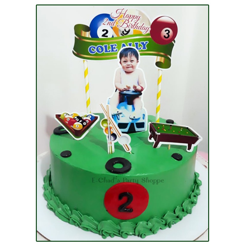 PERSONALIZED CAKE TOPPER ( Billiard Theme) | Shopee Philippines