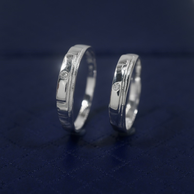 KS silver original 925 italy silver CP074 (couple ring) | Shopee ...