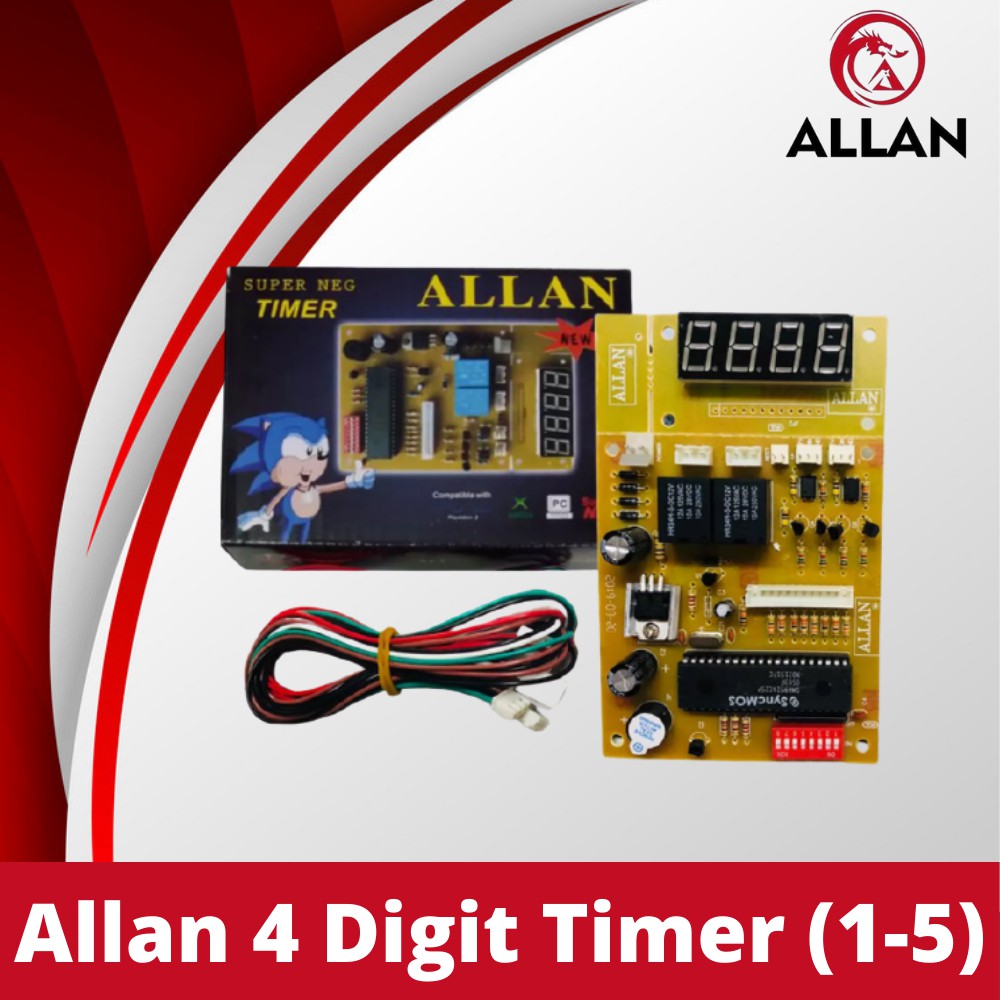 Allan Piso/Lima Timer For Pisonet /4 LED Digit Digital Timer Dual Relay ...