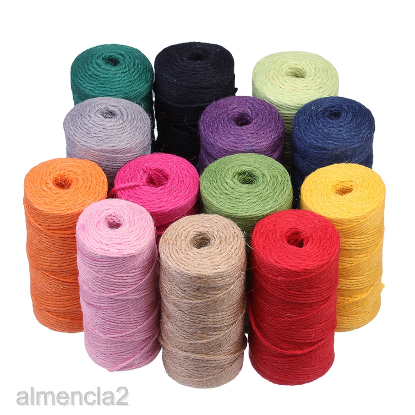 Colored Jute Twine Burlap String Cord Jute Rope for Gifts Packaging ...