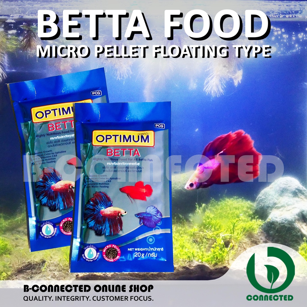 BETTA FOOD / OPTIMUM MICRO PELLET FLOATING TYPE 20G / FOOD FOR BETTA ...