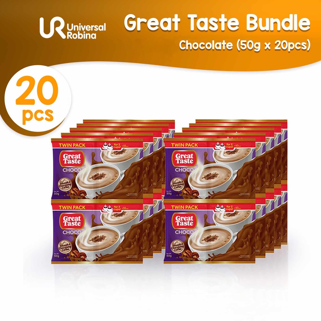 Great Taste Choco Twin Pack 10X50G - 2 Ties | Shopee Philippines