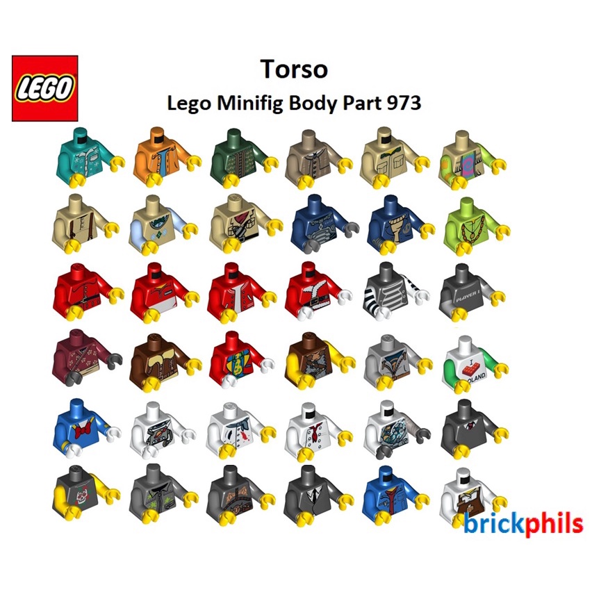 Lego Minifig Body Part 973 - Torso | Shopee Philippines