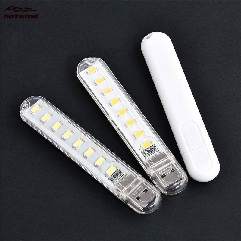 HW 1PC Mini USB 8 LED Light Pocket Card Lamp Mobile Power Camping Laptop DC 5V Light | Shopee ...