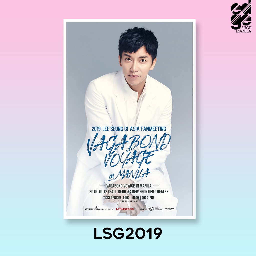 LEE SEUNG GI IN MANILA Fan Meeting Posters ( 305mm x 470mm ) | Shopee ...