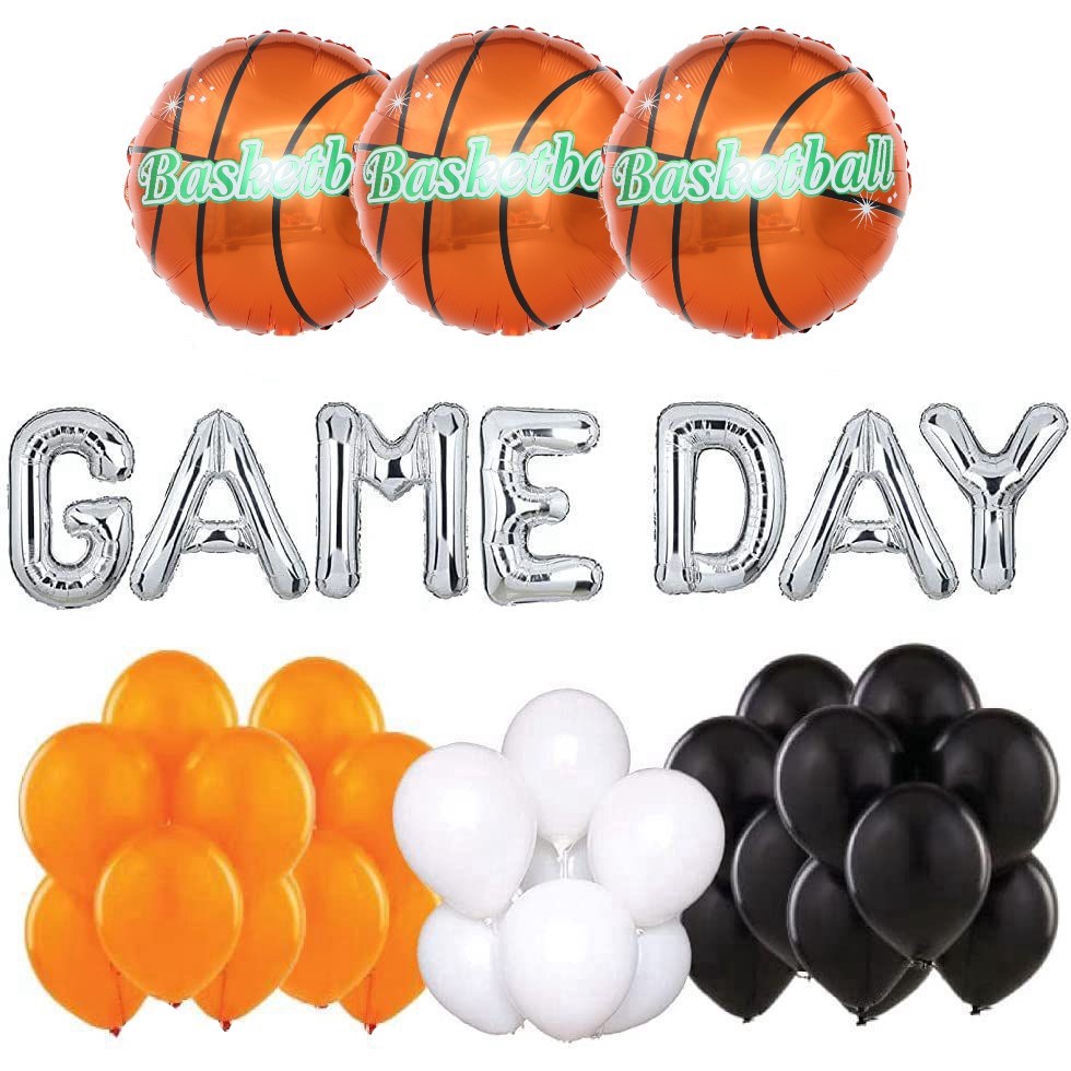 NBA Basketball Theme Party Decoration Game Day Birthday Party Balloons ...