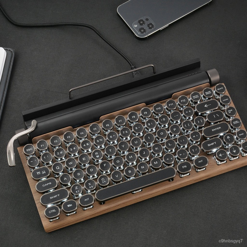 Retro Typewriter Keyboard Wireless Bluetooth Mechanical Keyboards 83 ...