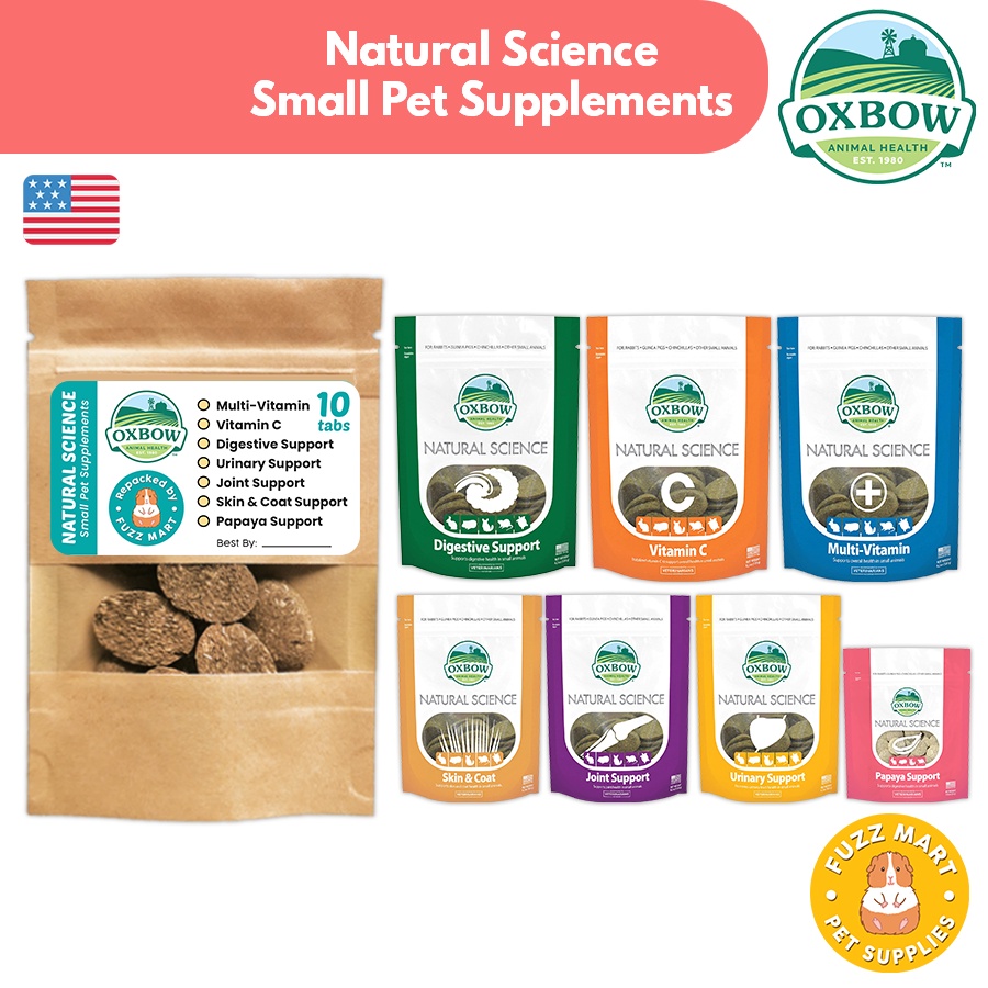 Oxbow Natural Science (10 pcs) Supplements Mini Pack for Guinea Pig ...