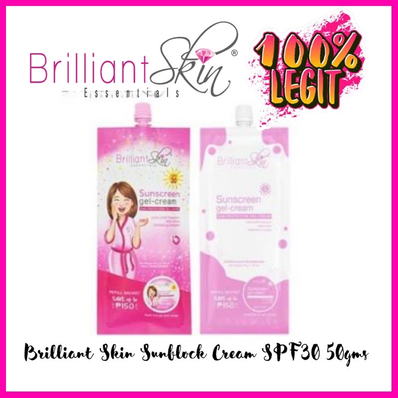 Brilliant Skin Sunscreen Gel-Cream SPF30 50gms | Shopee Philippines