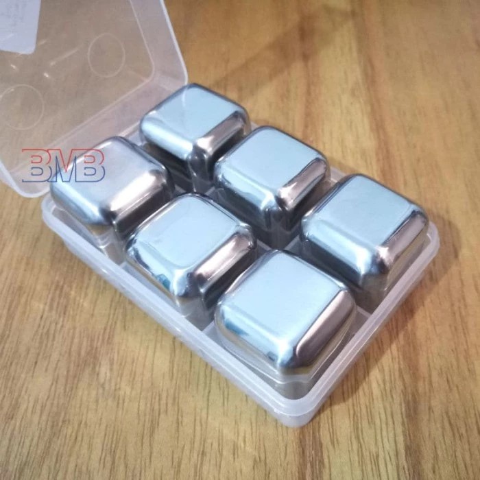 Six Ice Cube Stainless Steel Ice Cube | Shopee Philippines