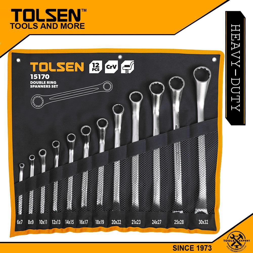 Tolsen 12pcs Double Ring End Spanner Set (6 - 32mm) 15896 | Shopee ...