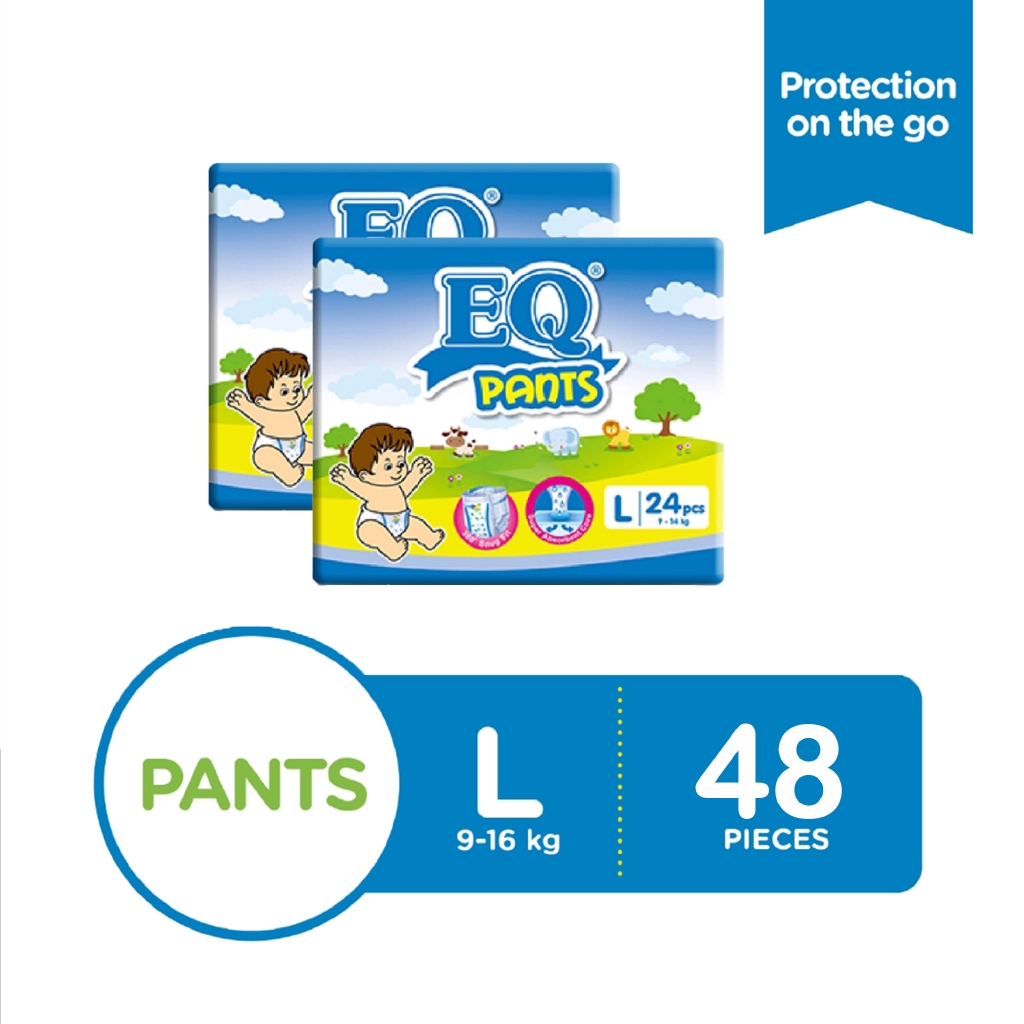 EQ Pants Big Pack Large 24's x 2 packs (48 pcs) - Baby Diaper | Shopee ...