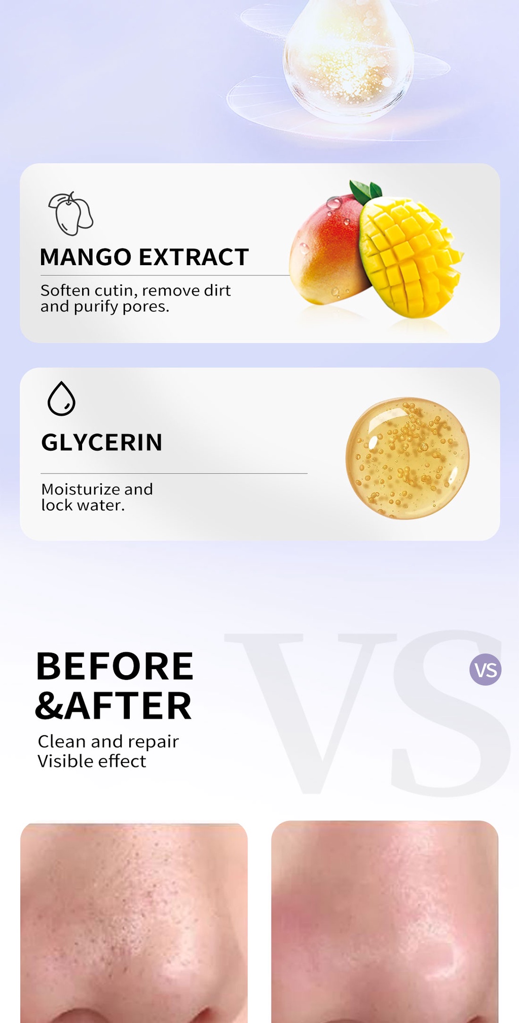 RtopR FDA Mango Blackhead Remover Mask Acne Treatment Deep Cleansing ...