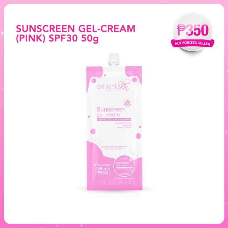 Brilliant Sunscreen Gel-Cream (PINK) | Shopee Philippines