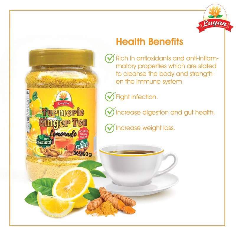 LUYAN GINGER TURMERIC TEA(LEMONADE360G) | Shopee Philippines