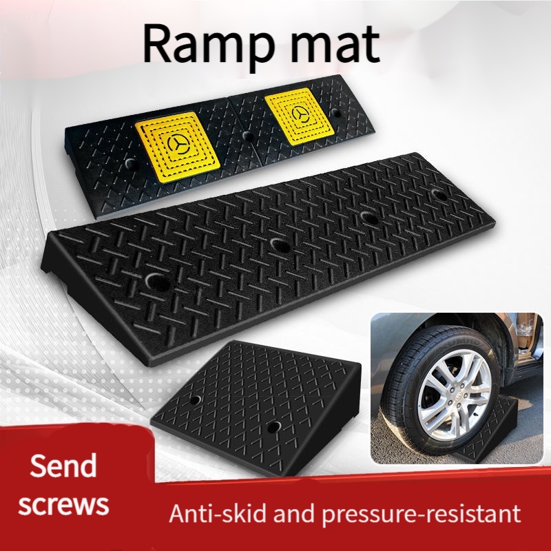 Rubber Step Mat Ramp Mat Electric Car Threshold Slope Board Curb Car ...