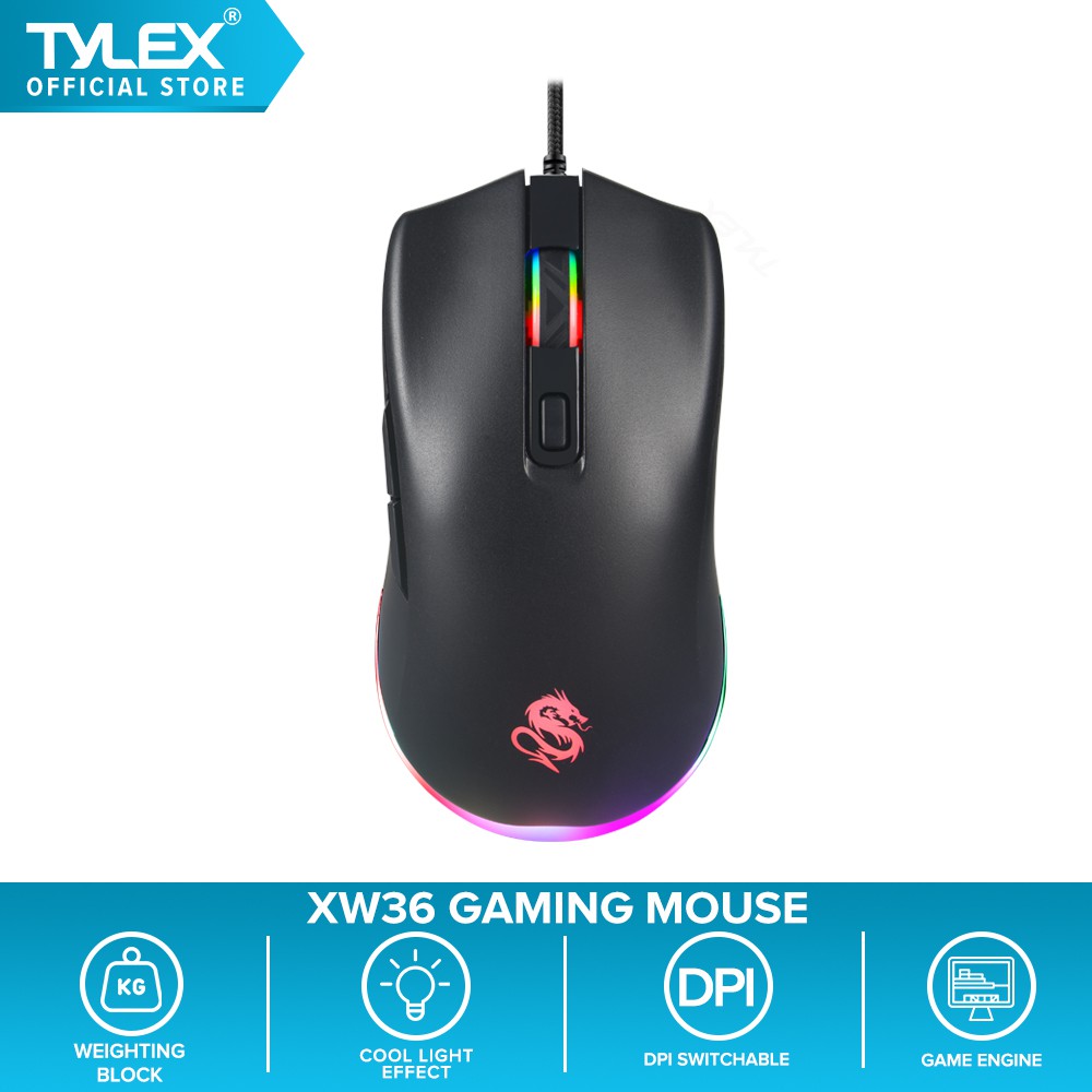 Tylex XW36 RGB 4800DPI Gaming Mouse | Shopee Philippines