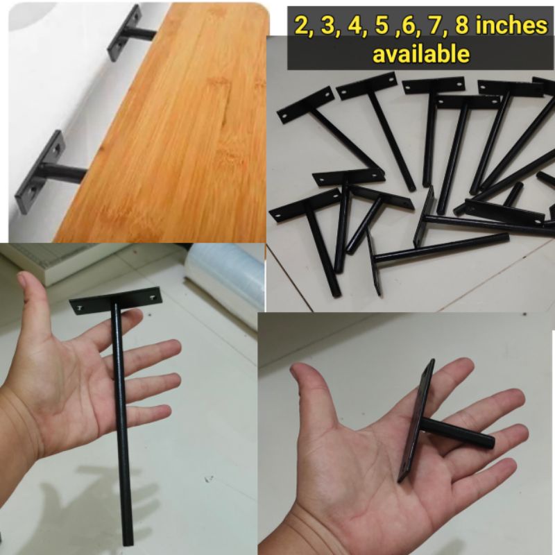 1 pc only Hidden wallmounted bracket Floating Wall Shelf Support Steel ...