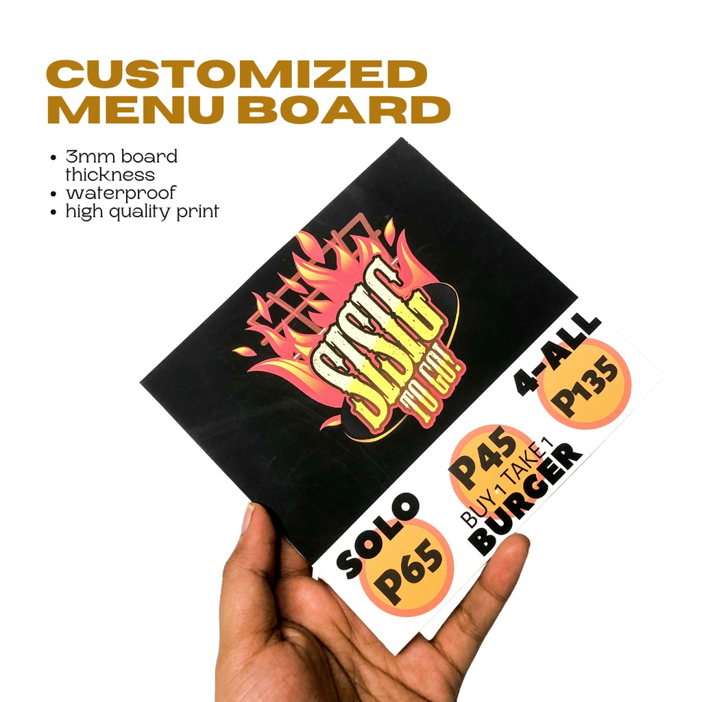 CUSTOMIZED Menu Board | Shopee Philippines